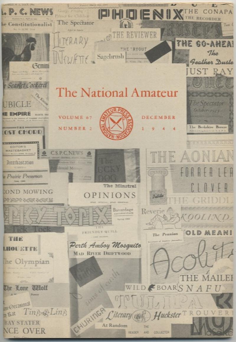 THE NATIONAL AMATEUR. December, 1944. Features HPL's 4-page article ...