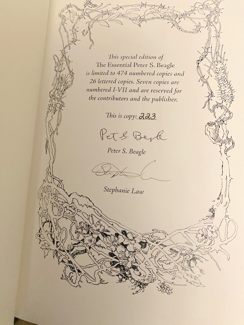 THE ESSENTIAL PETER S. BEAGLE. Two volumes issued as one. 474 numbered ...
